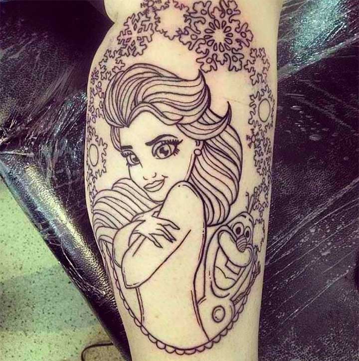 Frozen Tattoos That Prove People Will Never Let The Movie Go