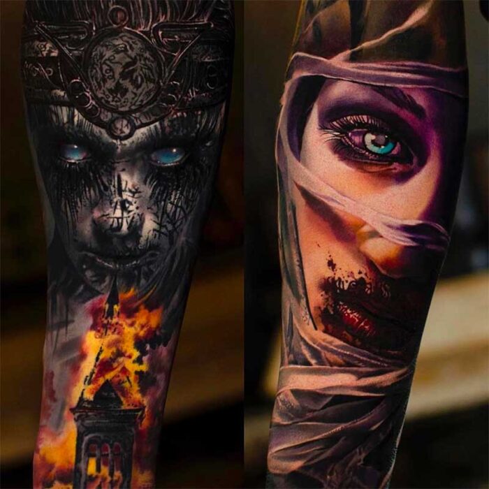 Morbid and Horror Tattoos