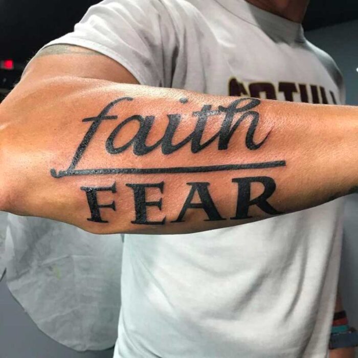 Faith Over Fear Tattoo Ideas, Designs, and Cross Variations