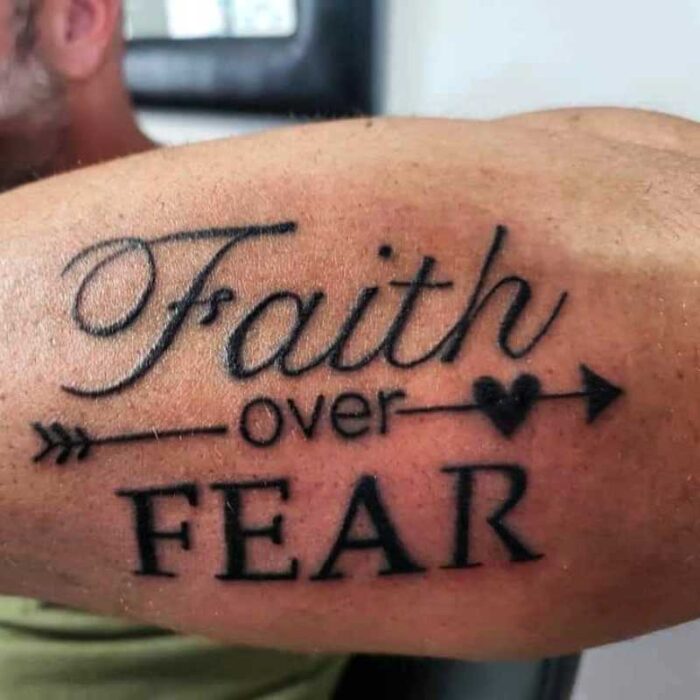 Faith Over Fear Tattoo Ideas, Designs, and Cross Variations