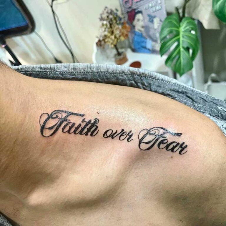 Faith Over Fear Tattoo Ideas, Designs, and Cross Variations