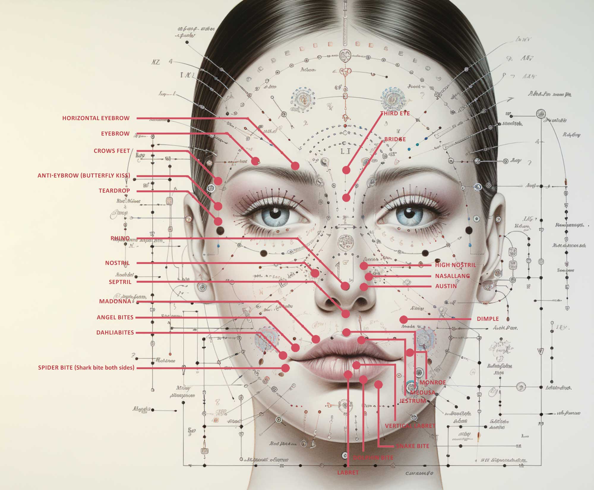 Your Ultimate Face Piercing Chart: From Eyebrows to Lips - A First-Hand ...