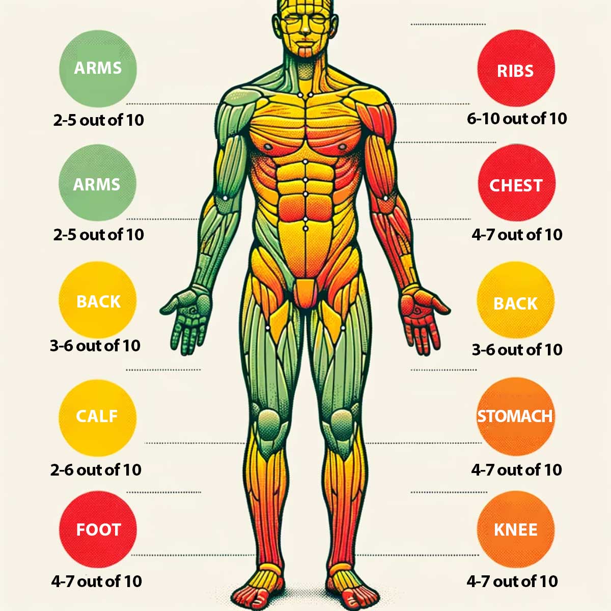 Tattoo Pain Chart, Visual Guide to What Hurts Most
