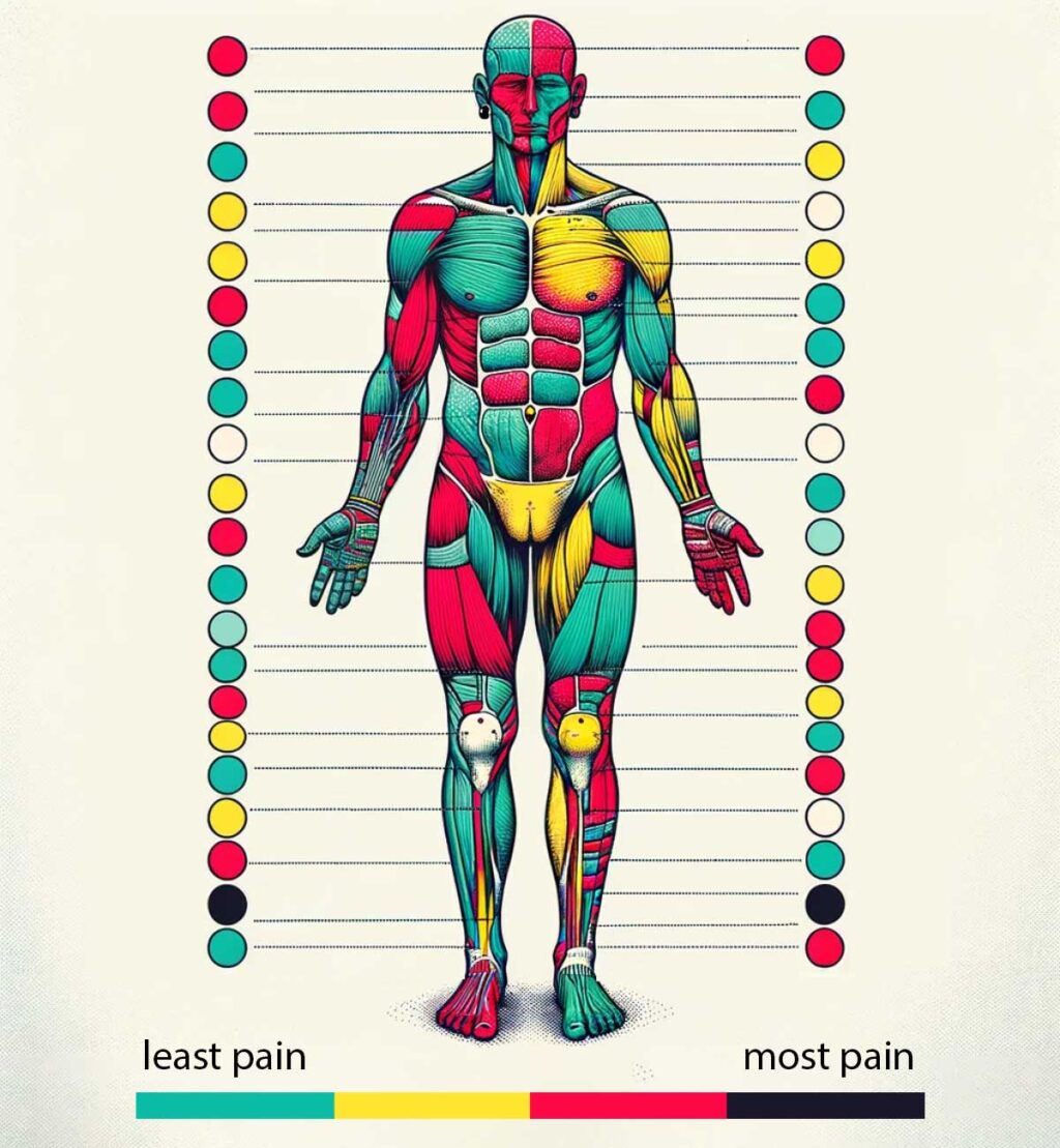 Tattoo Pain Chart, Visual Guide to What Hurts Most
