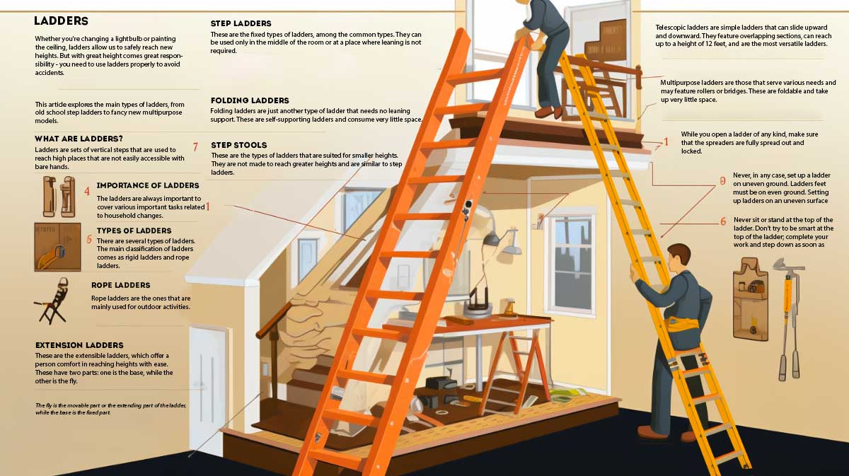 What are the different types of Ladders, and how to use them properly?
