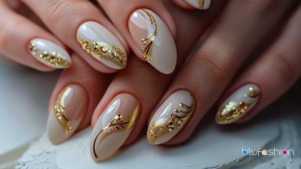 Beige and Gold Nails: The Perfect Neutral Yet Glam Manicure