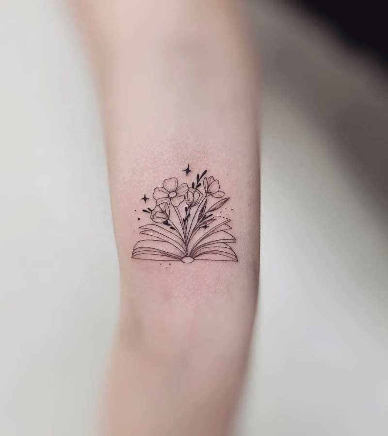 Ink Your Passion for Books with These Minimalist Small Book Tattoo Ideas