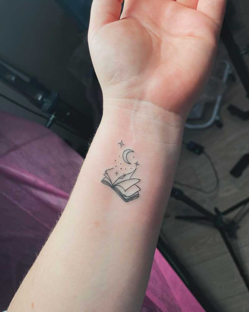 Ink Your Passion for Books with These Minimalist Small Book Tattoo Ideas