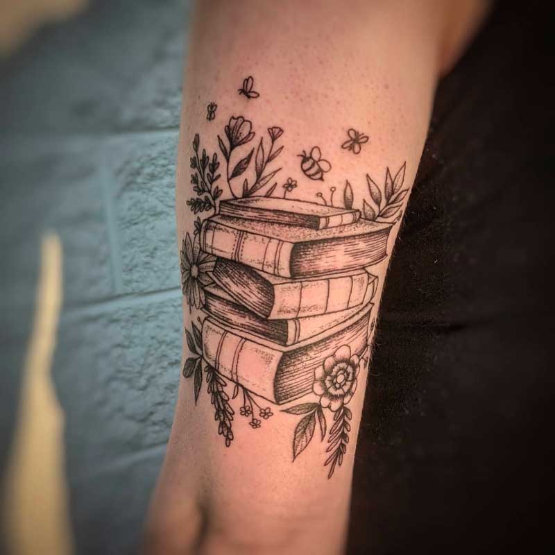 Ink Your Passion for Books with These Minimalist Small Book Tattoo Ideas