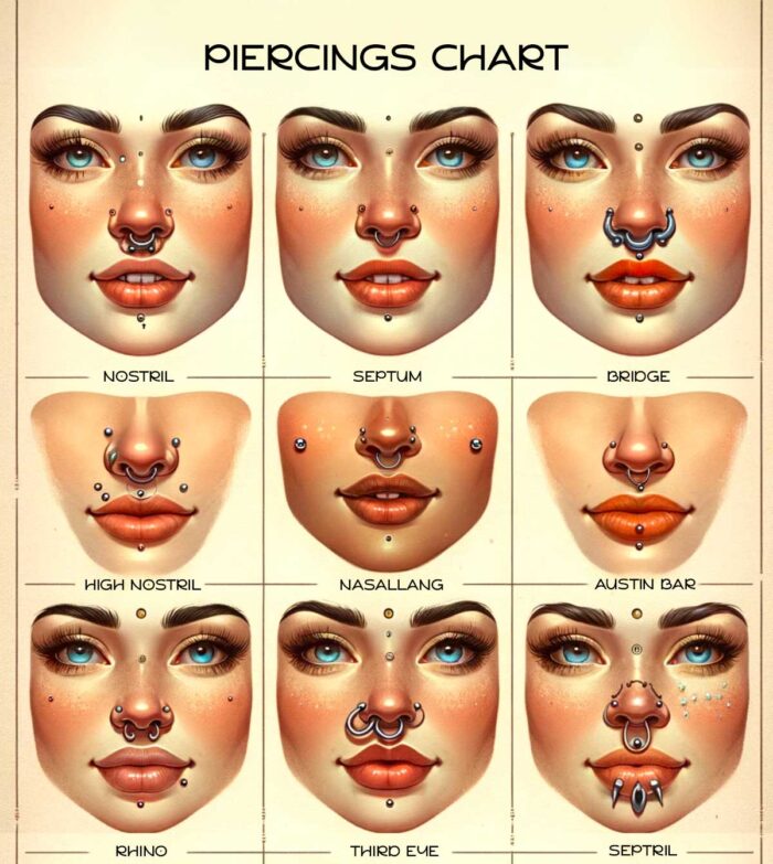 The Ultimate Guide to Nose Piercings: Types, Sizes, and Jewelry Measurements