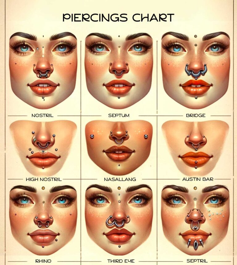 The Ultimate Guide to Nose Piercings: Types, Sizes, and Jewelry ...