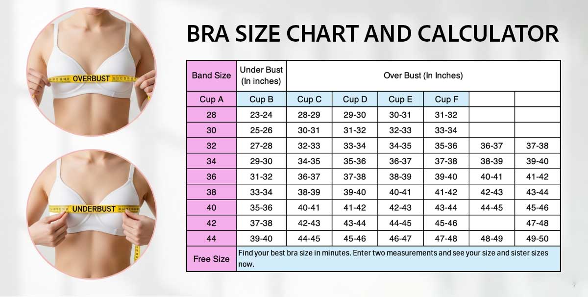 Bra Size Calculator, Find Your Sister Size Fast