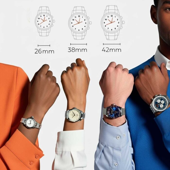 Watch Case Size Guide, wrist to watch in minutes